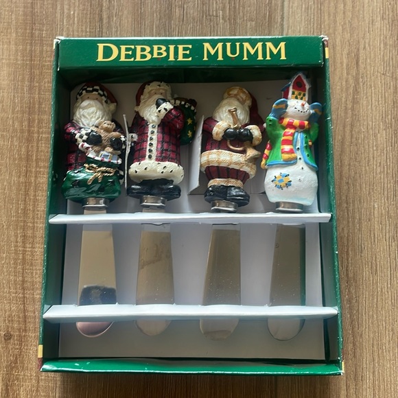 Holiday | Vintage Debbie Mumm Cozy Woodland Santa Spreader Set Of 3 And ...
